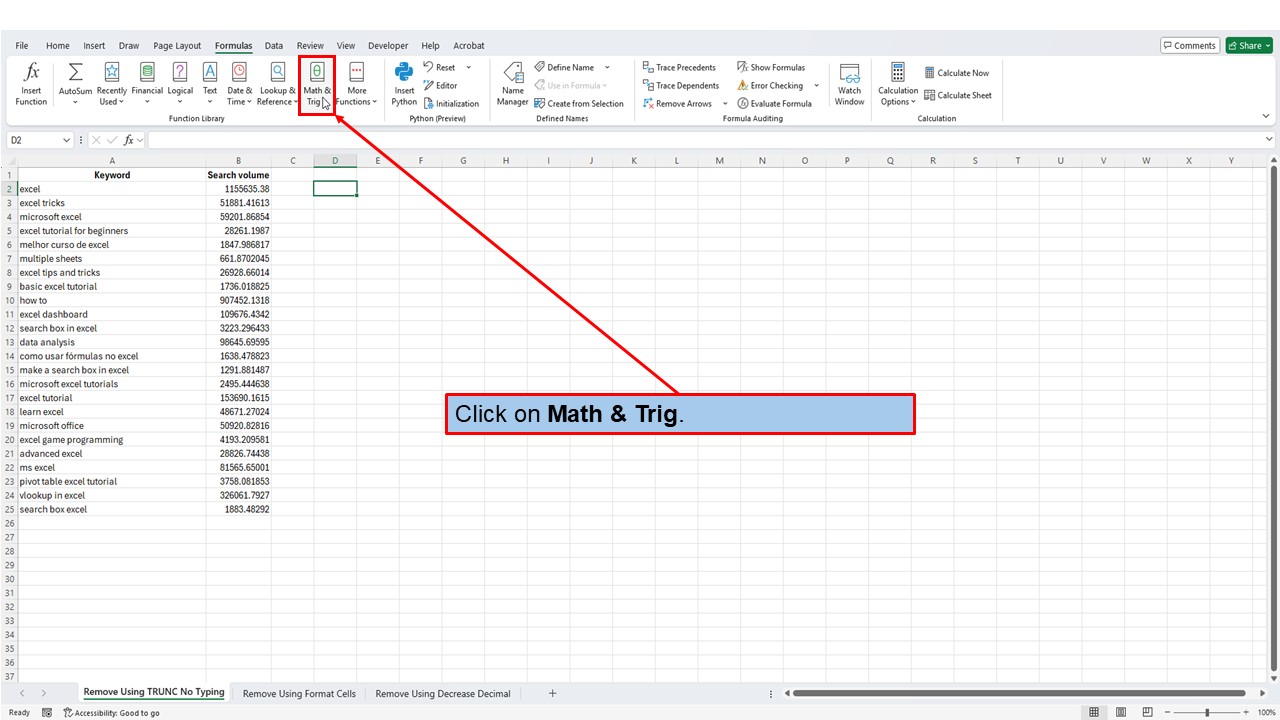 How To Remove Numbers After the Decimal in Excel - Mark's Excel Tips