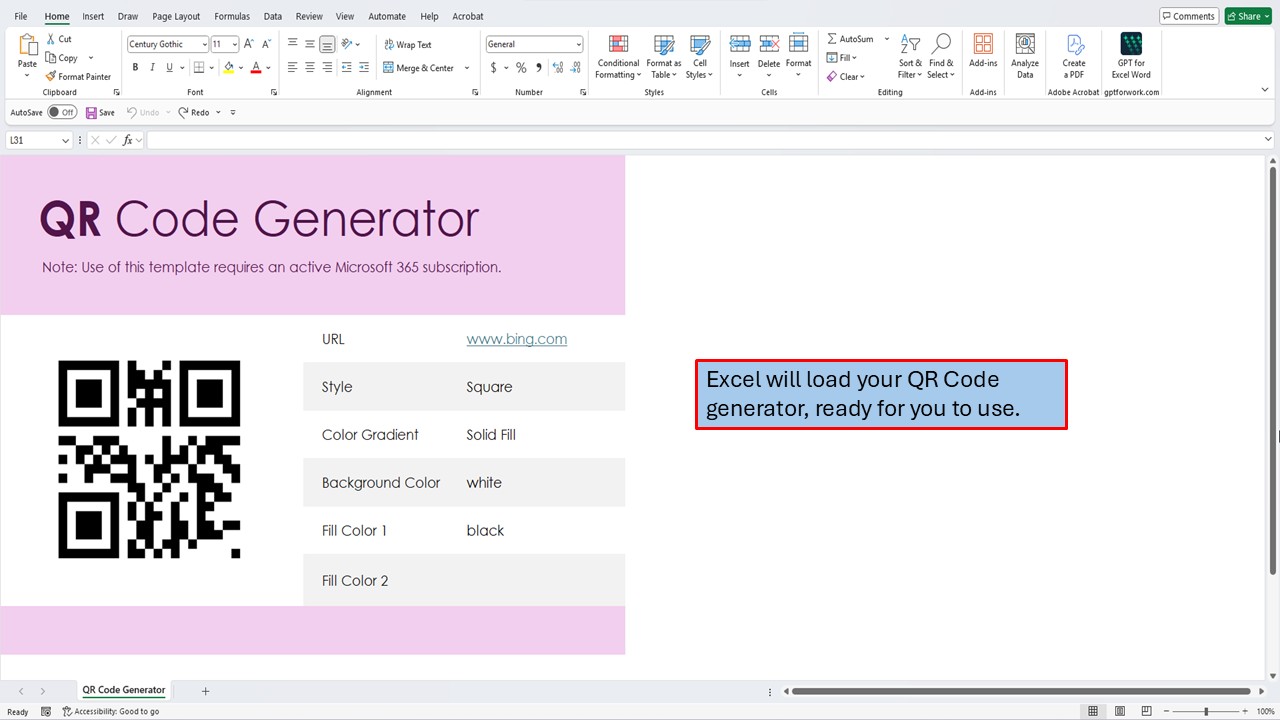 How to Use the Excel QR Code Generator in Excel 365 (Step-by-Step Guide) - Mark's Excel Tips